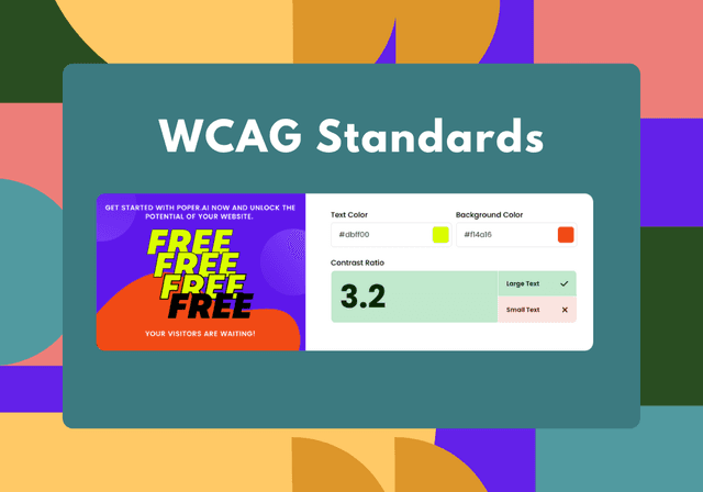 Image Color Contrast Checker - Free WCAG Accessibility Tool by Poper