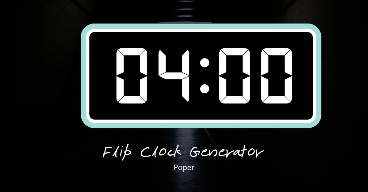 Flip Clock Generator