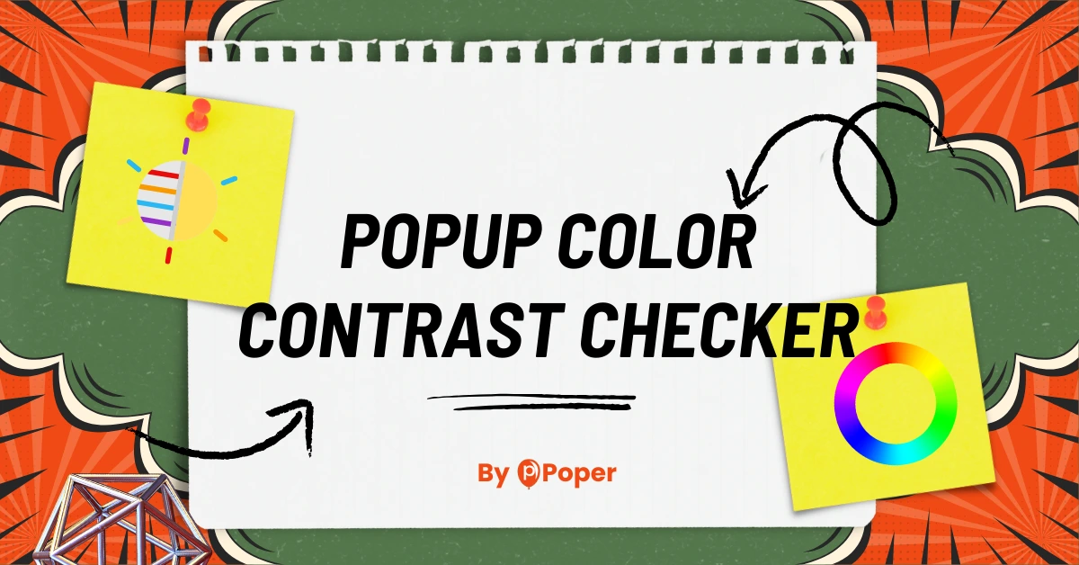 Popup Color Contrast Checker - Free WCAG Accessibility Tool by Poper