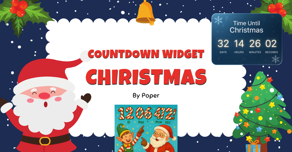 Christmas Countdown Widget Generator by Poper