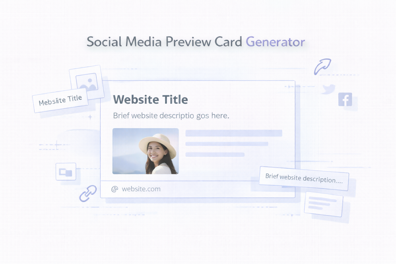 Social Media Preview Card Generator - Poper